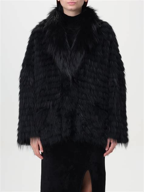 Simonetta Ravizza Coat Woman Black Simonetta Ravizza Fur Coats F04ja291f1 Online At Giglio Com