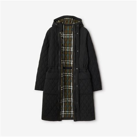 Quilted Nylon Parka In Blacksnug Women Burberry® Official