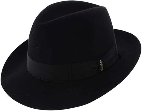 Borsalino Beaver Felt Hat Black Black Amazon Co Uk Clothing