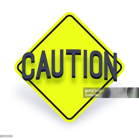 Caution Sign Rectangular Icon Symbol Design Element High Res Vector