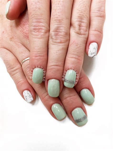 Green Mint Nails Marble Nails Preciousphan Mint Nails Marble