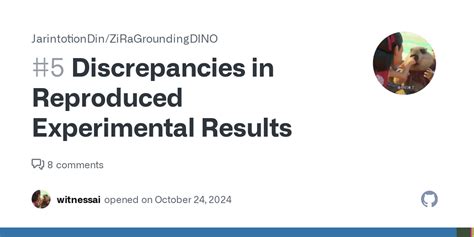 Discrepancies In Reproduced Experimental Results · Issue 5 · Jarintotiondinziragroundingdino