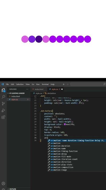 Leaping Loader Using Html And Css 💻📝 Html Css Codinglife Youtube
