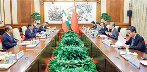 တရုတ်နိုင်ငံ နိုင်ငံခြားရေးဝန်ကြီး မစ္စတာဝမ်ယိနှင့် ဒုတိယဝန်ကြီးချုပ်နှင့် ပြည်ထောင်စုဝန်ကြီး