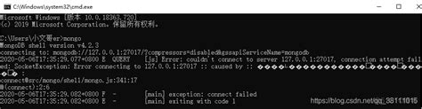 运行mongo出现error couldn t connect to server 127 0 0 1 27017 connection attempt failed 51cto博客