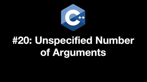 Modern C Programming 20 Unspecified Number Of Arguments Youtube