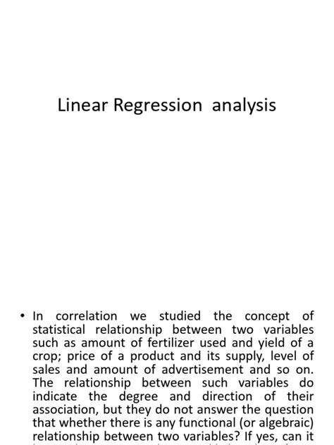 linear regression analysis pdf variable mathematics linear