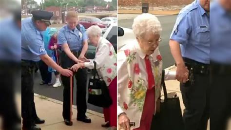 102 Year Old Woman Gets Handcuffed Placed In Police Car To Tick Be