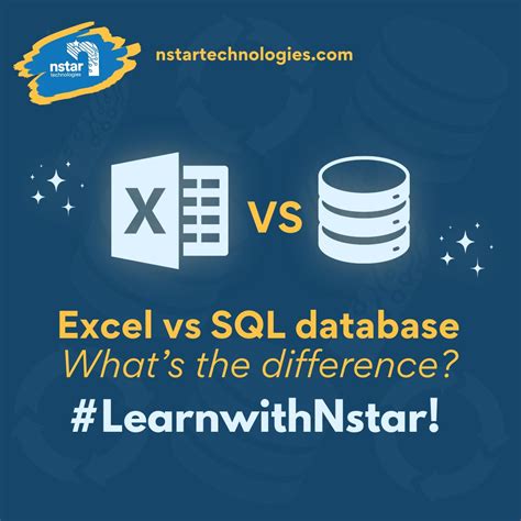 Nstar Technologies On Linkedin Although Both A Database And Excel