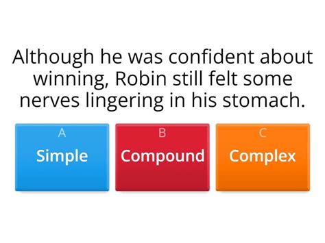 Simple Compound Or Complex Quiz
