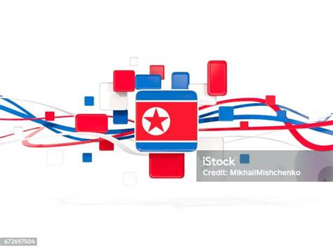 조선민주주의인민공화국의 국기 선이 있는 모자이크 배경 0명에 대한 스톡 벡터 아트 및 기타 이미지 0명 관광 국가 지리적