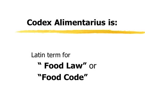 SOLUTION Codex Alimentarius Ppt Studypool