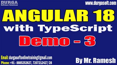 Angular 18 With Typescript Tutorials Demo 3 By Mr Ramesh On 25