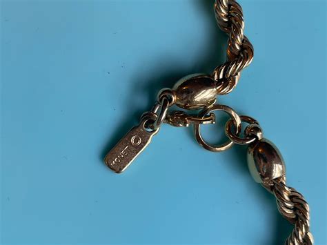 Vintage Graduated Monet Twisted Rope Gold Tone Chain Necklace 26