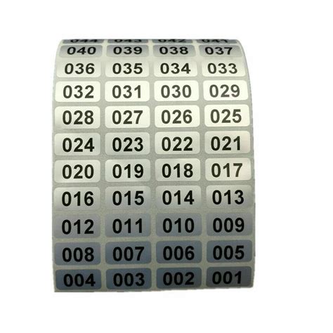 Consecutive Sequential Number Sequence Labels Numbering Stickers EBay