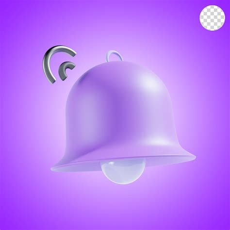 ícone de notificação 3d psd premium