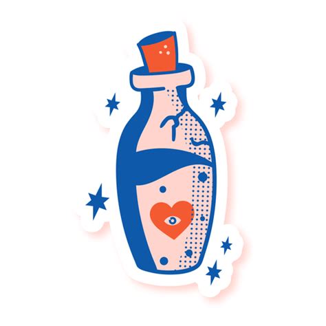 Etiqueta Engomada De La Botella Del Corazón Descargar Pngsvg