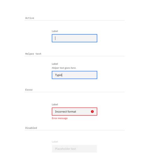 Text Input Carbon Design System