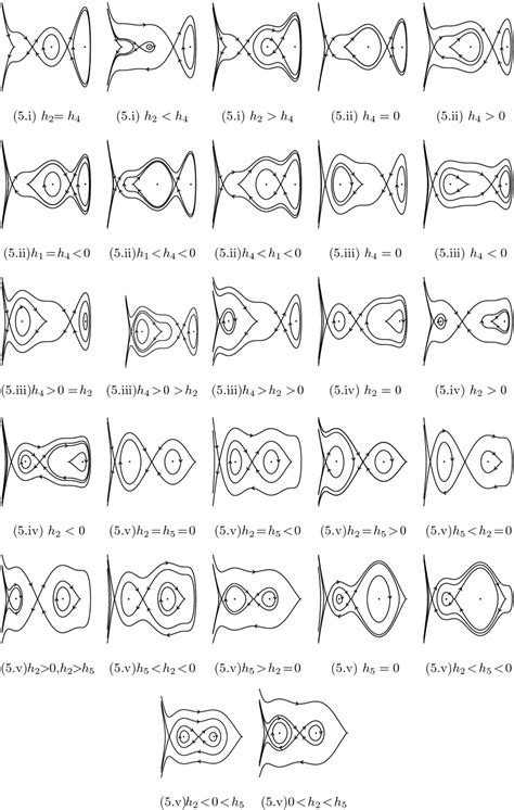 The Phase Portraits Of System 23 For It Having 5 Singular Points