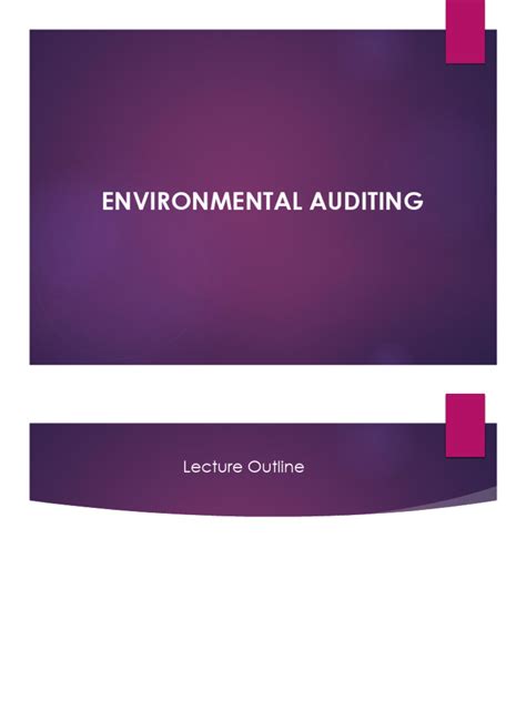 Environmental Audit Pdf Audit Regulatory Compliance