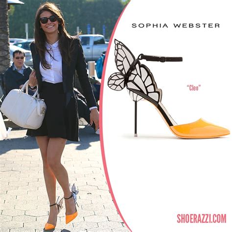 Nina Dobrev In Sophia Webster Spring 2014 Cleo DOrsay Butterfly Pumps