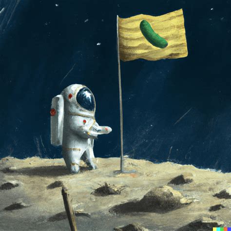 one small step for a gherkin one giant leap for all cucumbers r dalle2