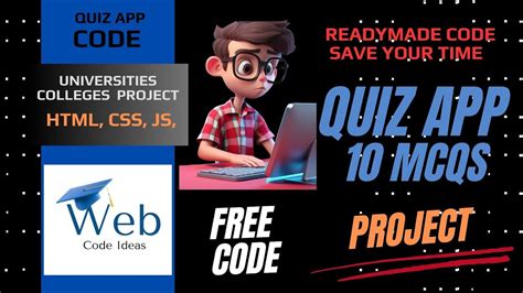 Quiz App Mcqs Test Using Html Css And Java Script With Free Code Youtube