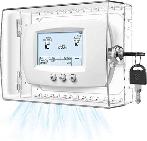 Large Thermostat Lock Box With Key Clear Thermostat Cover With Lock