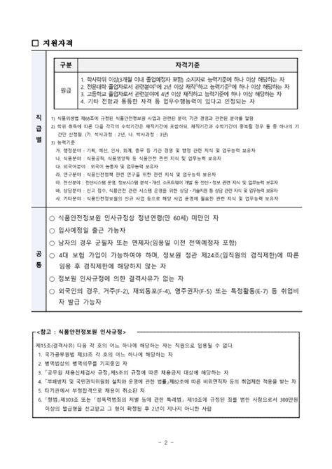 식품안전정보원 제5차 기간제 직원 공개채용 공모전 대외활동 링커리어