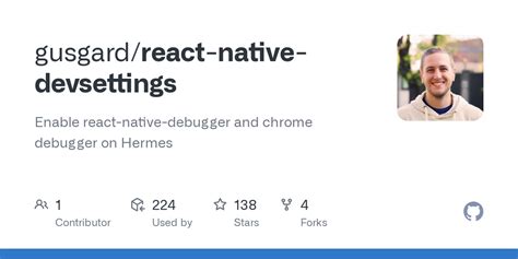Github Gusgardreact Native Devsettings Enable React Native Debugger