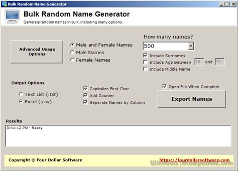 Random Name Generators Generatormery