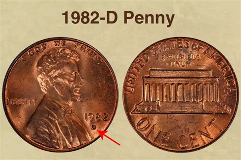 1982 Penny Coin Value Small Vs Large Date D And No Mint Mark