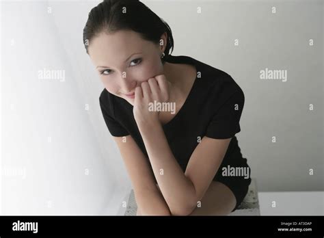 Demure Woman Hi Res Stock Photography And Images Alamy