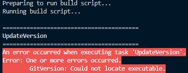 Error GitVersion Could Not Locate Executable Issue Cake Build Cake GitHub