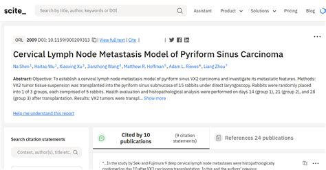 Cervical Lymph Node Metastasis Model Of Pyriform Sinus Carcinoma