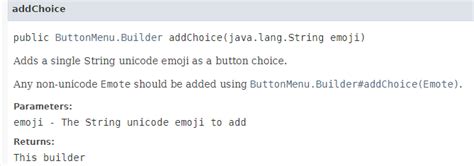 button menu cannot react using emotes · issue 98 · jda applications