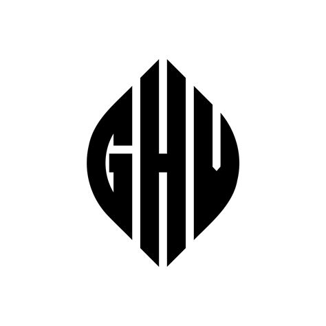 Ghv Circle Letter Logo Design With Circle And Ellipse Shape Ghv Ellipse Letters With