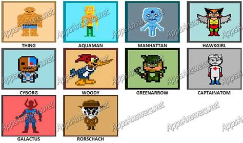 Guess The Pixel Character Quiz Level Level Answers Apps Answers Net