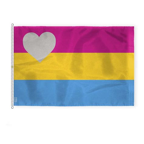 Agas Large Panromantic Pride Flag 8x12 Ft Printed 200d Nylon Rope