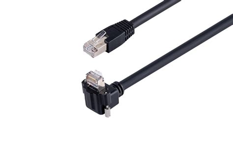 高屈曲cat 6 上向きrj45ネジロックコネクタ Comoss Electronics