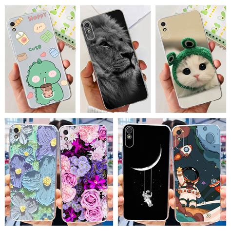เคสโทรศพทซลโคน TPU ใส แบบนม กนกระแทก สาหรบ Xiaomi Redmi 9A