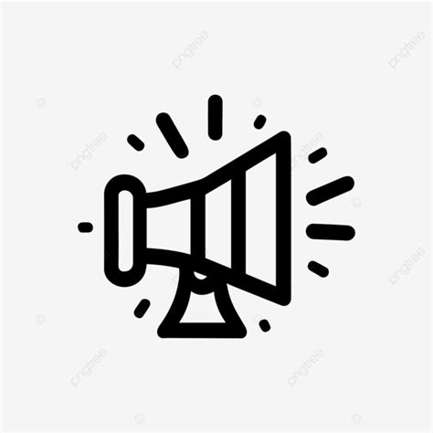 Speaker Megaphone Icon Vector Megaphone Icon Line Art Png And Vector