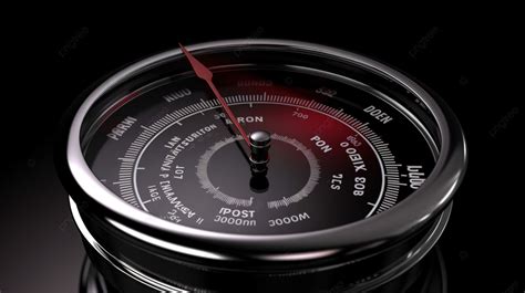 Horizontal 3d Barometer Illustration With Storm Pictogram Needle Background Bad Weather Stormy