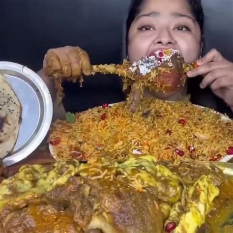 Spicy Mutton Raan Briyani🤤 Chicken Curry Shorts Mukbangn