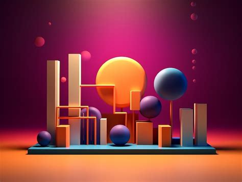 Premium Ai Image Geometric 3d Threedimensional Art Background Map