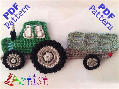 Tractor Crochet Applique Pattern Crochet Applique Applique Pattern