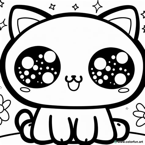 Kawaii Chibi Cat Coloring Page Download Or Print For Free