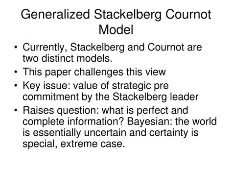 Ppt A Generalized Stackelberg Model Powerpoint Presentation Free