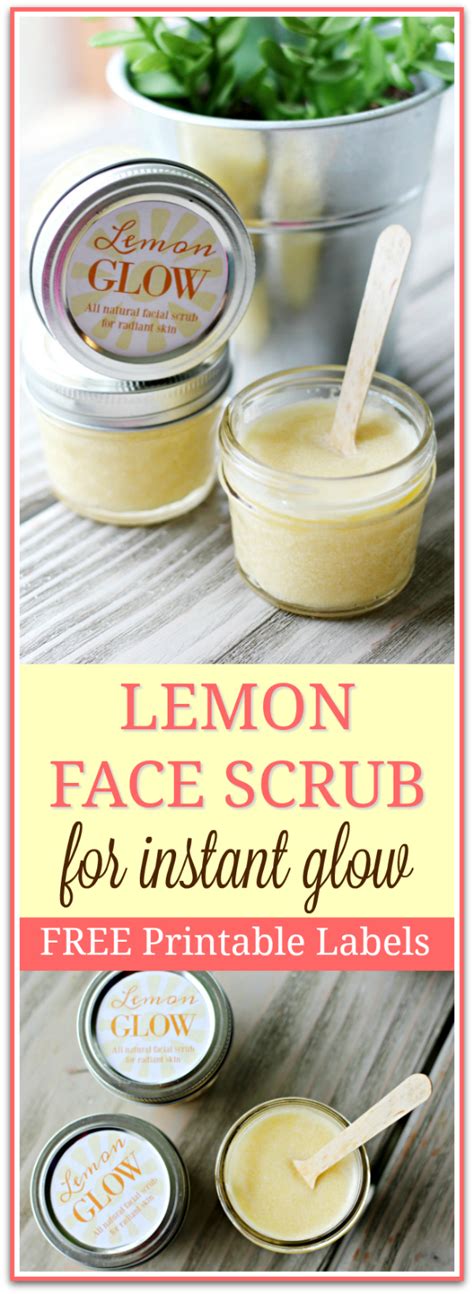 Diy Lemon Face Scrub With Free Printable Labels Primally Inspired