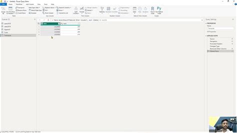 Power Query Editor Reverse Rows Option Youtube